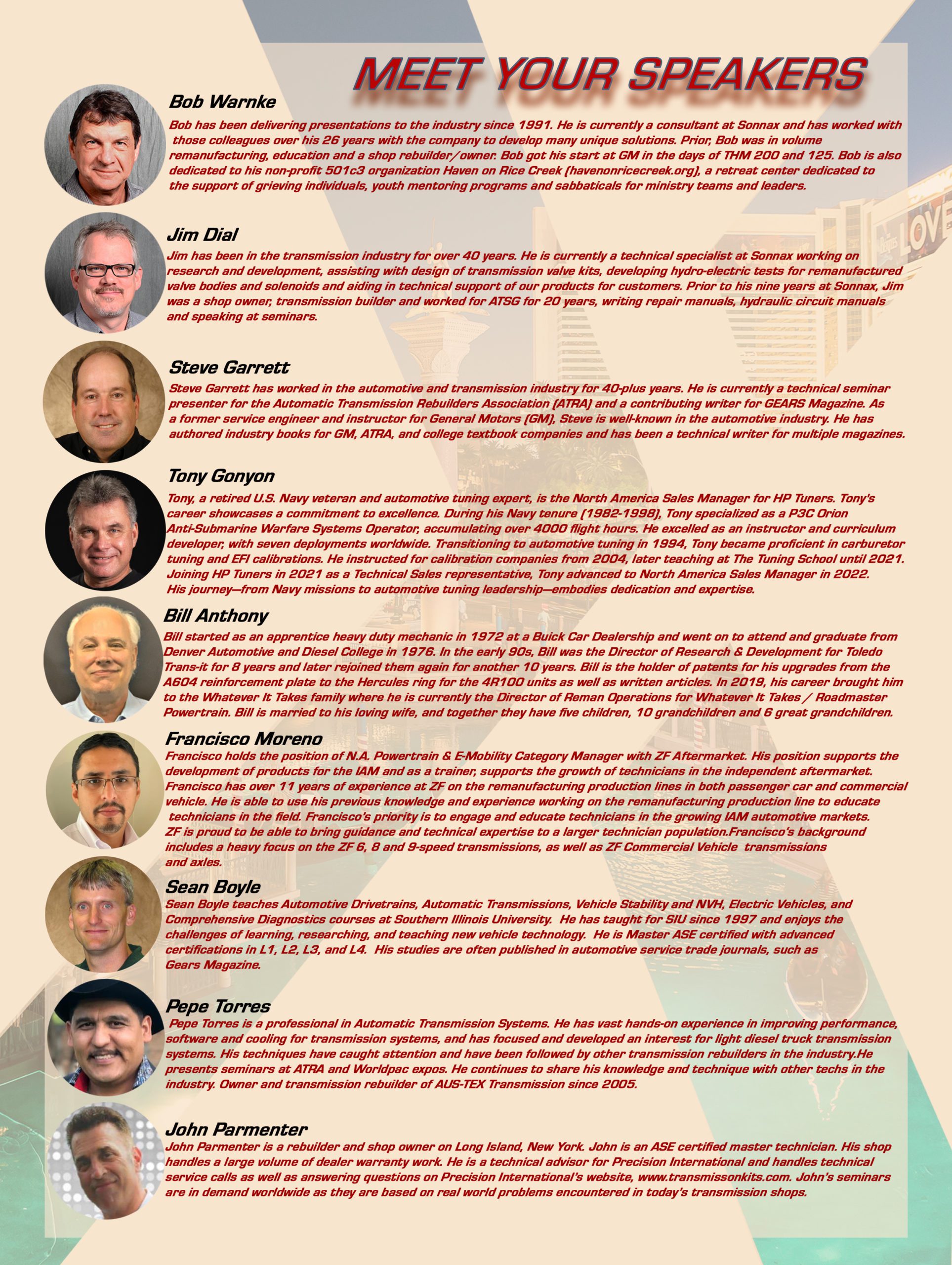 Speakers - ATRA Powertrain Expo